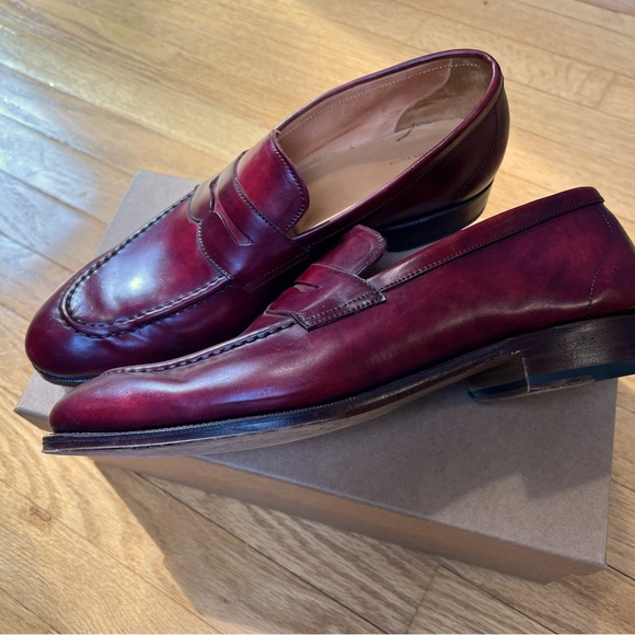 Meermin | Shoes | Meermin Shell Cordovan Museum Cherry Penny Loafers Uk ...